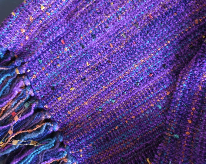 Handwoven Purply Fuchsia Rayon and Ladder Yarns Chenille Scarf - Etsy