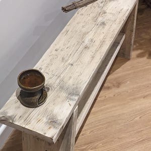 Rustic Chunky Bench - Etsy UK