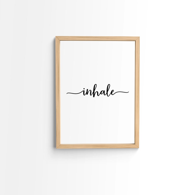 Inhale Exhale Printable Art, Breathwork Art, Meditation Decorations ...