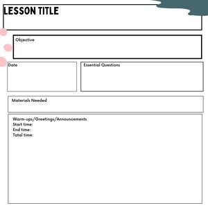 Effective Lesson Plan Template for Teachers - Etsy