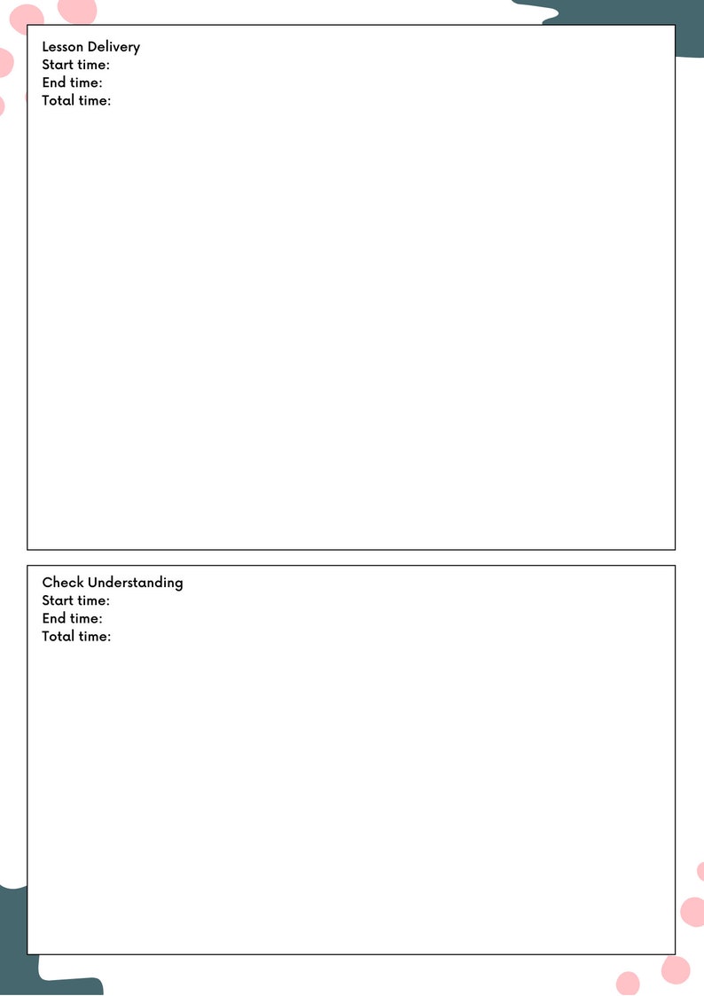 Effective Lesson Plan Template for Teachers - Etsy