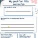 Student Goal-setting Form (to Use at the Start of Each Semester) - Etsy