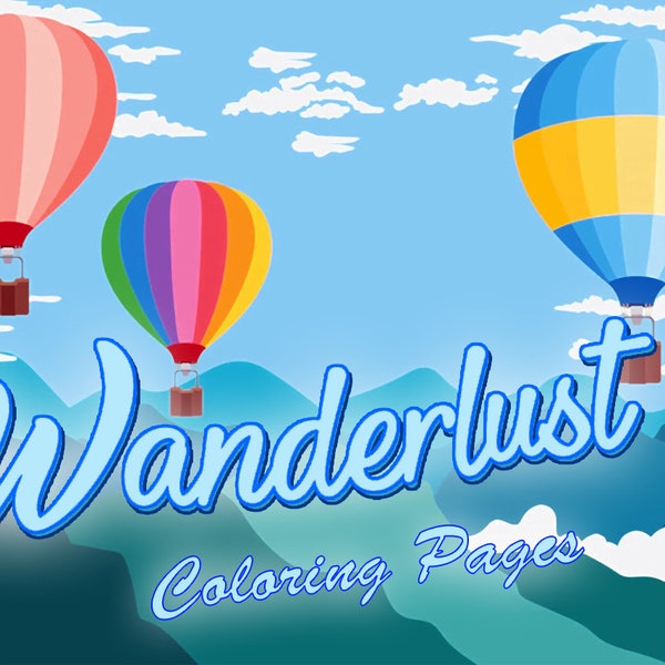 Wanderlust Coloring Page - Etsy