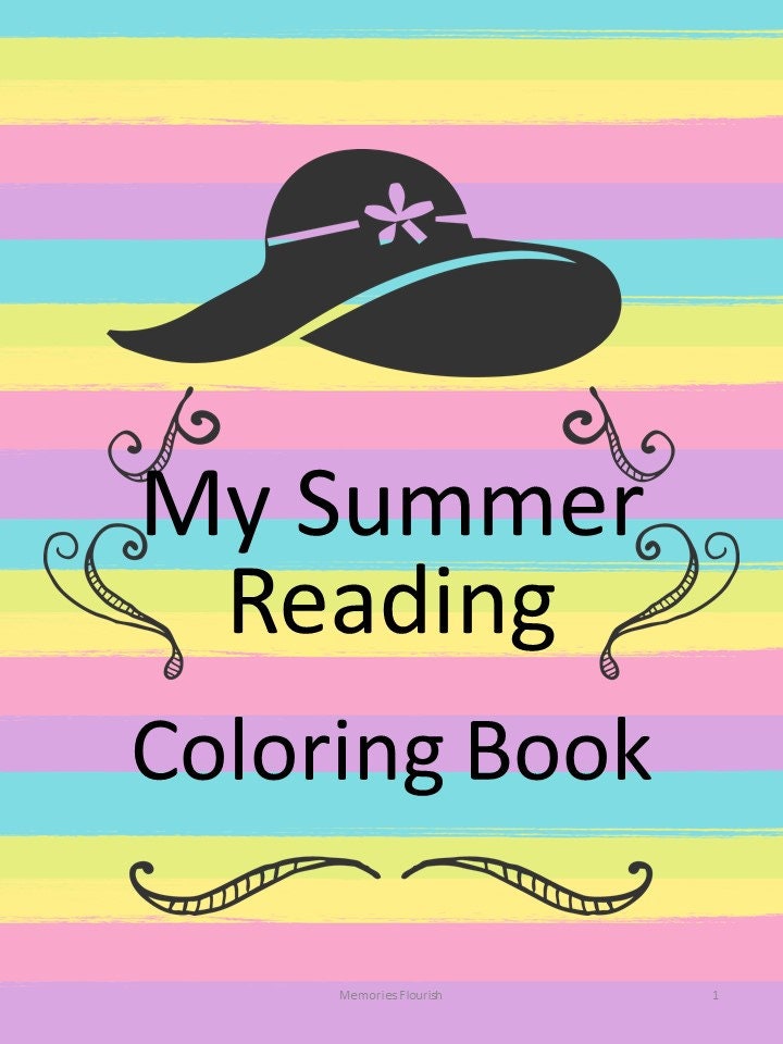 My Summer Reading Coloring Pages, Digital by Memories Flourish - Etsy