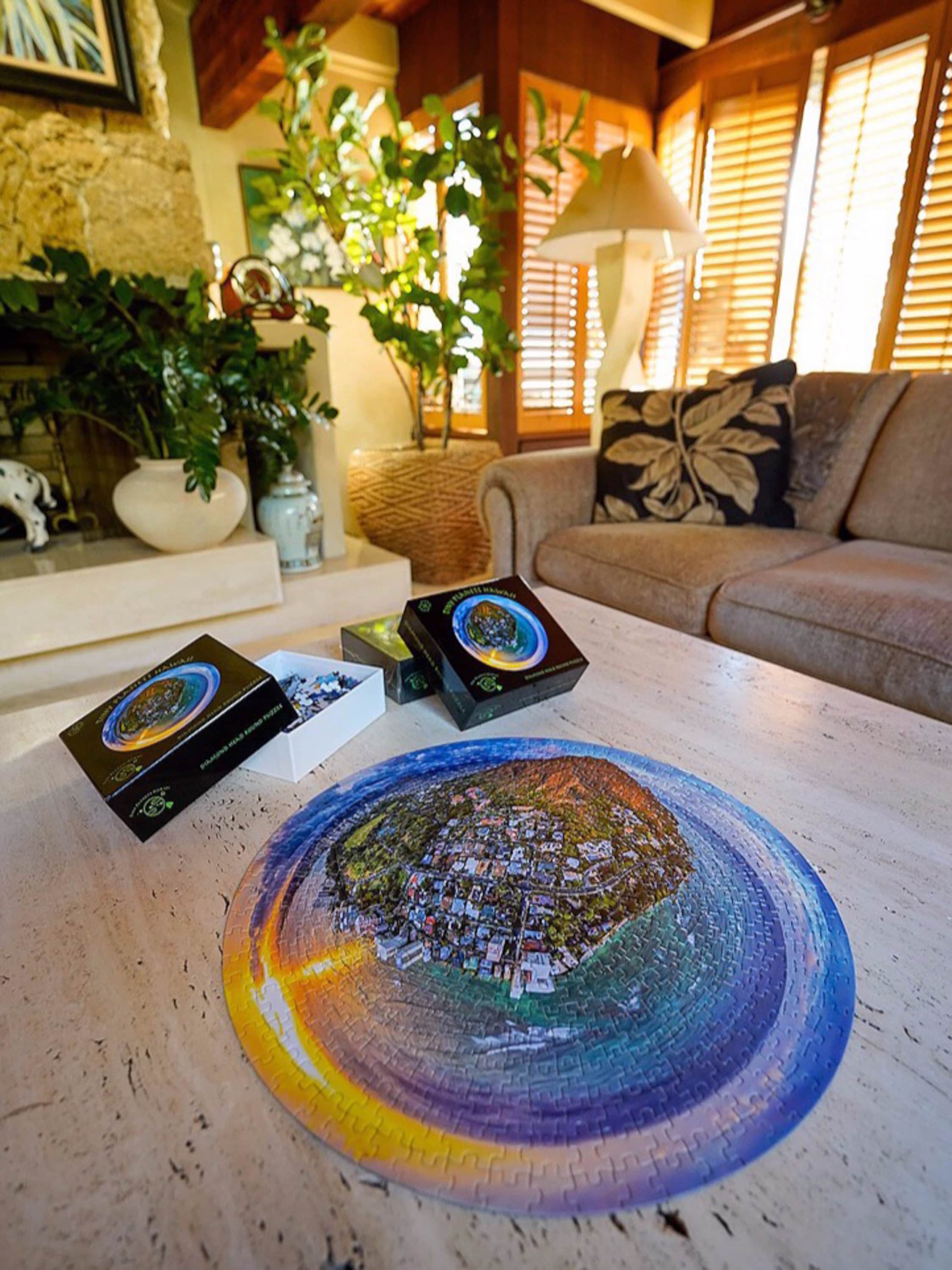 Hawaii Sunset Puzzle 500 Piece Round Jigsaw Puzzle | Etsy