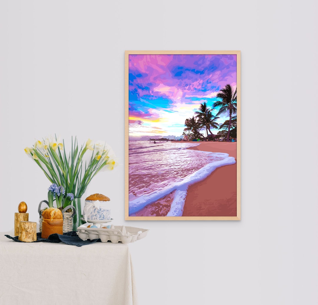 Aloha Foam Download, Sunset Hues, Twilight Hour, Shoreline Peace, Oahu ...