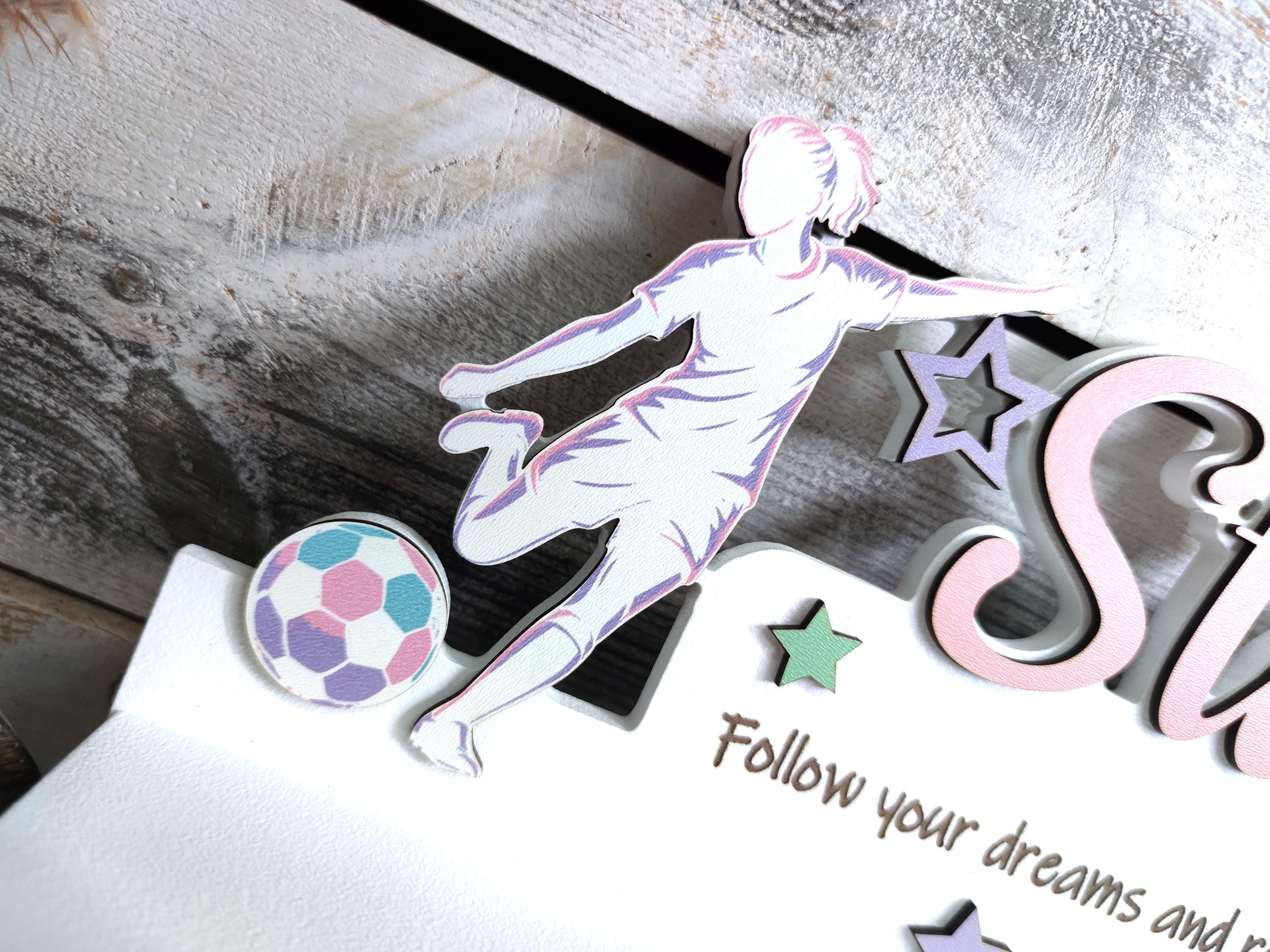 Personalized Girls Soccer Medal Holder: Custom Trophy Shelf, Wall Decor ...