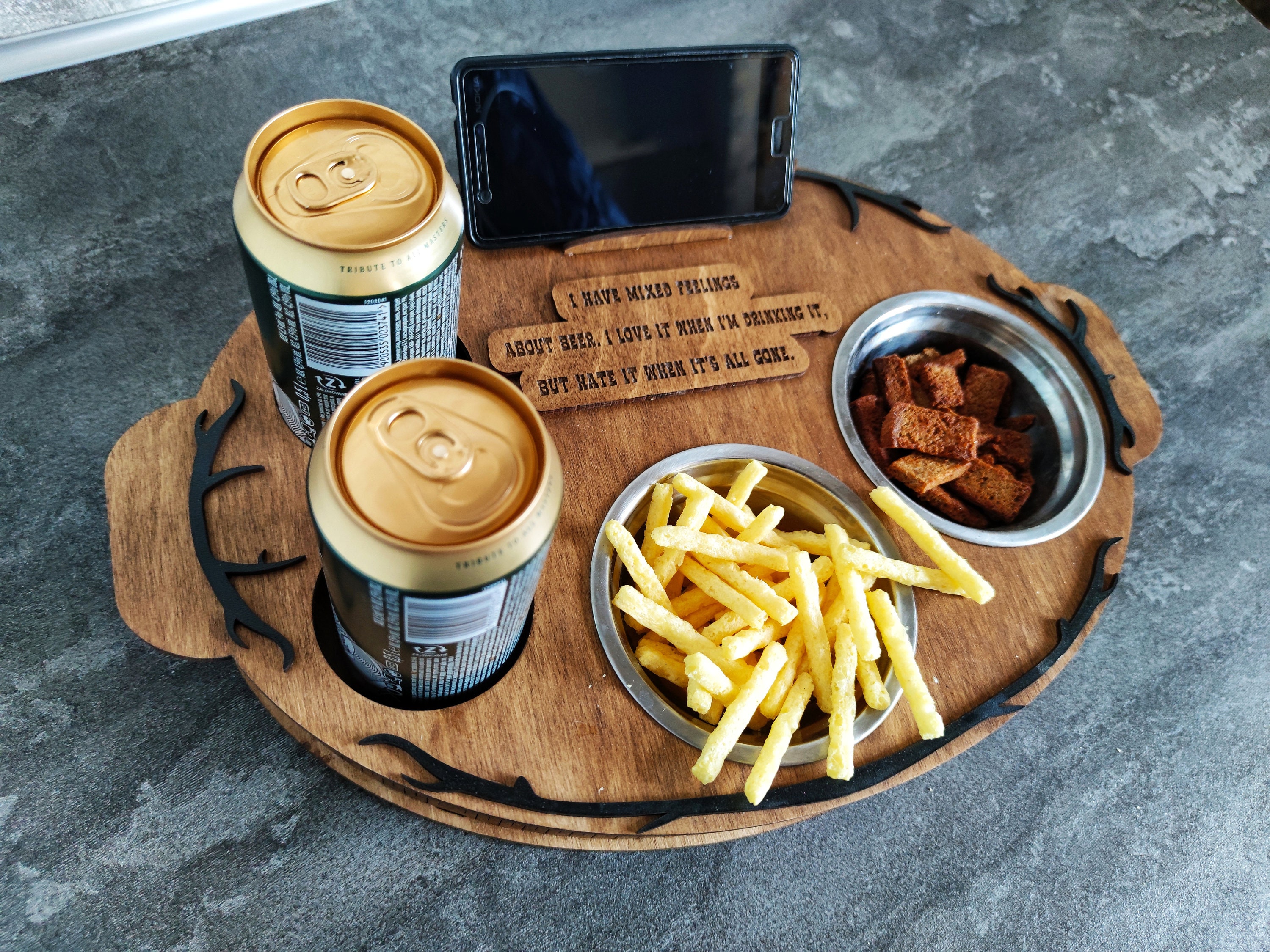 Rustic Wooden Beer & Snack Tray (svg, Dxf, Ai, Cdr) (digital File) - Etsy