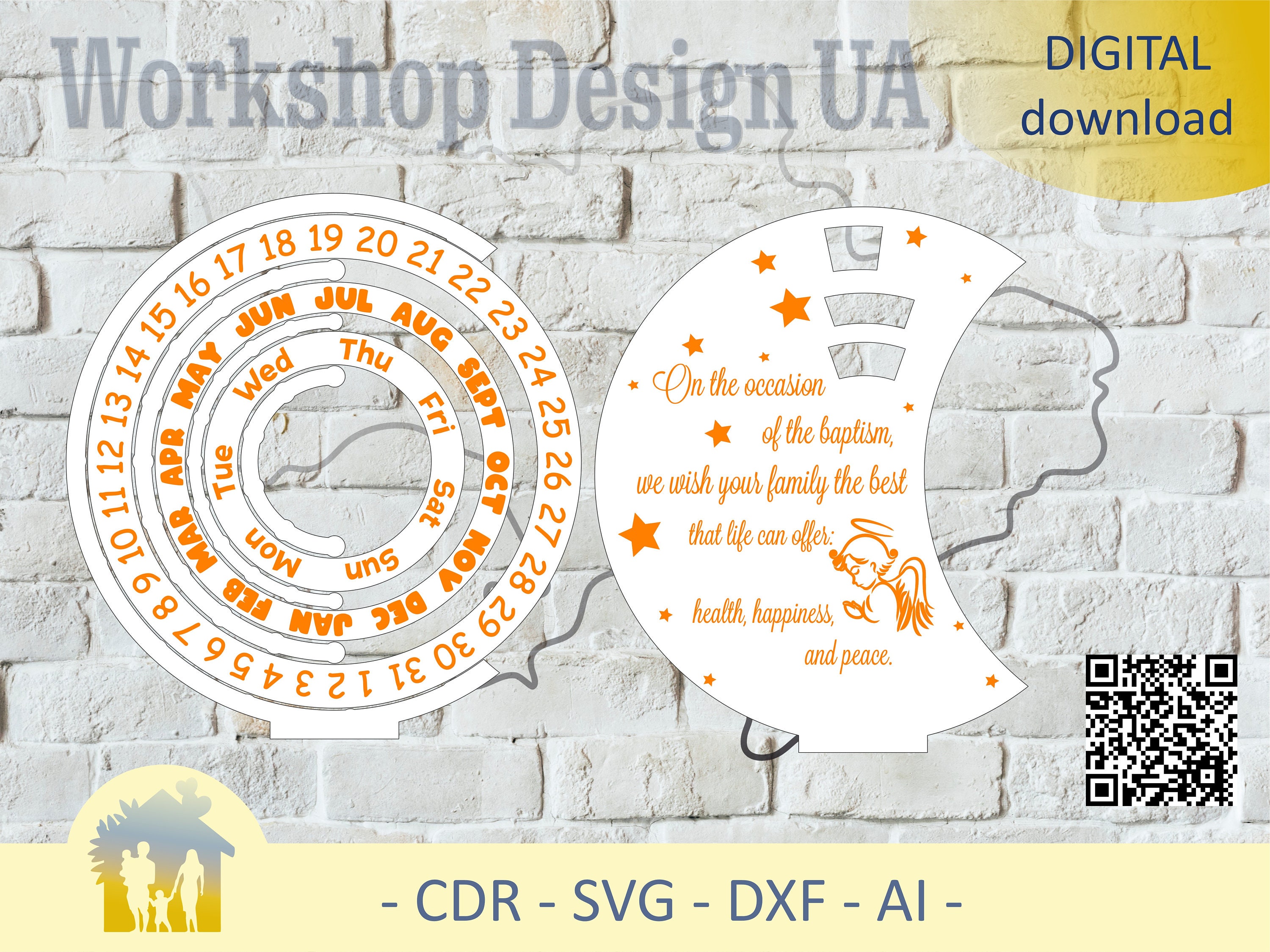 CNC Vector Perpetual Calendar Laser Cut File - SVG DXF - Eternal ...