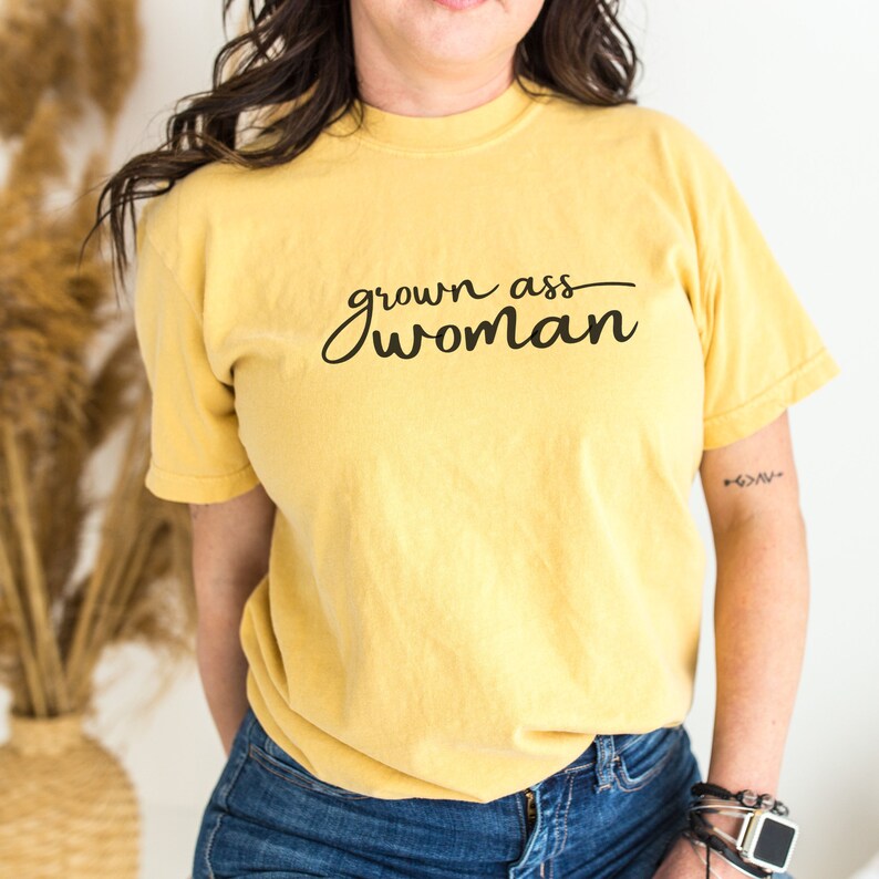 Grown Ass Woman Graphic Tee - Etsy