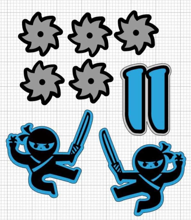 Ninja Birthday Cake Topper - Etsy