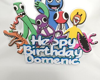 Rainbow Friends Inspired Cake Topper, Rainbow Friends Birthday, Gaming ...
