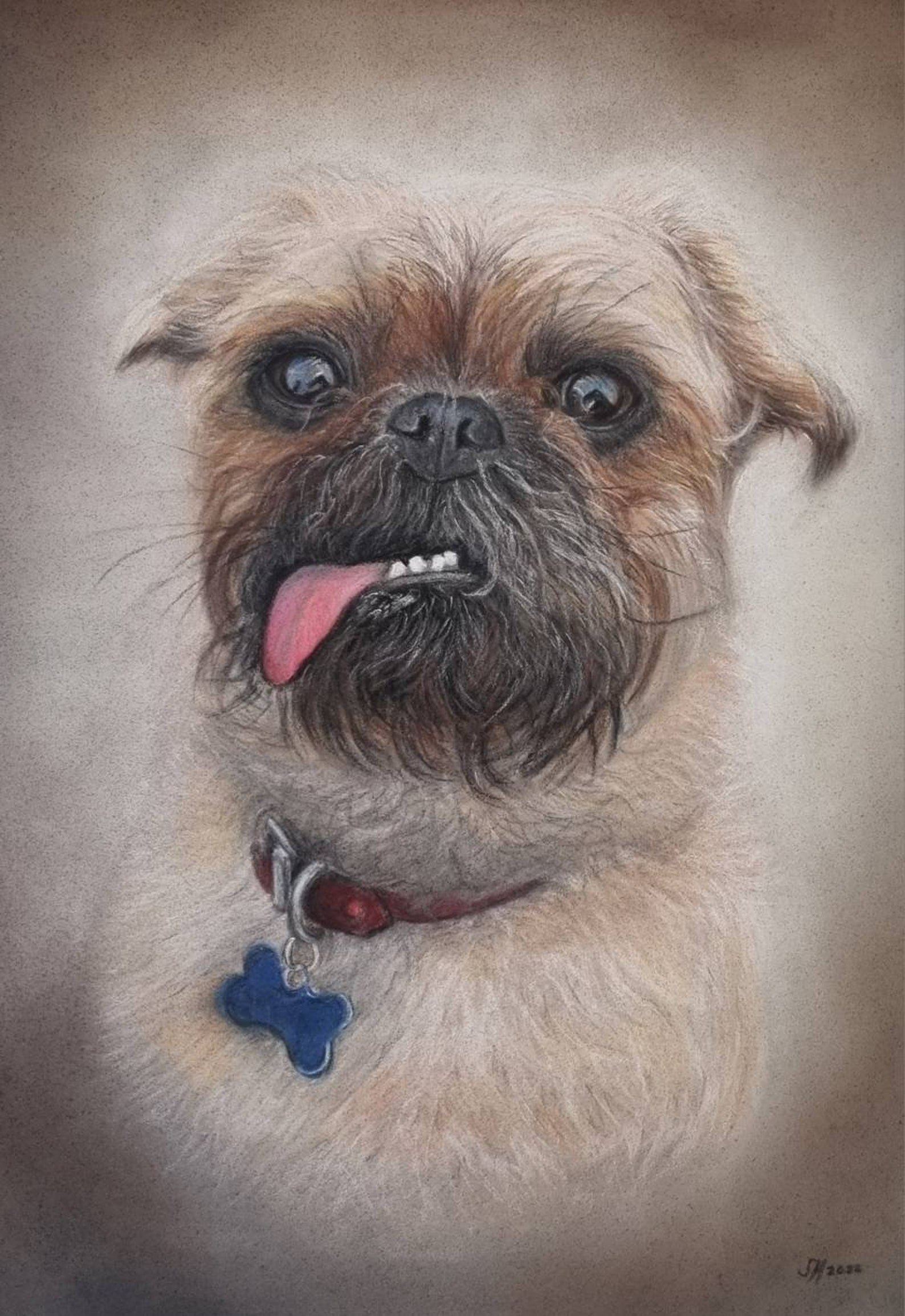 Custom Hand Drawn Pet Portrait Dog Portrait Cat Portrait Memorial Pet ...