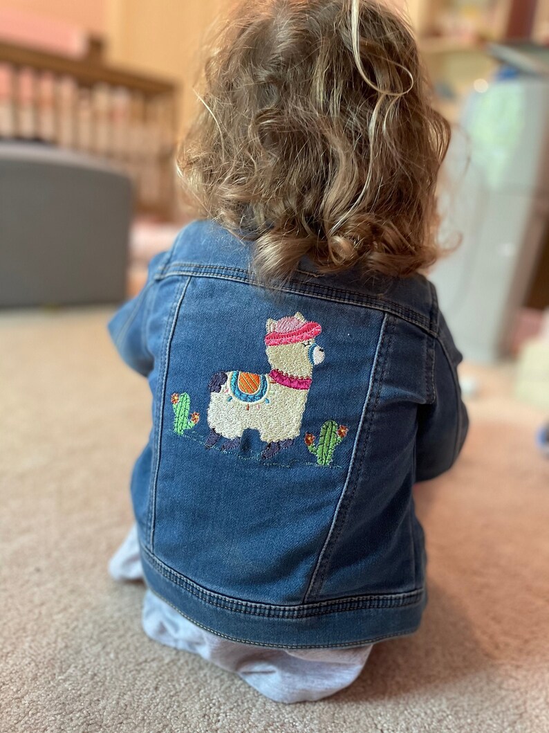 Girl's Embroidered Jean Jacket - Etsy