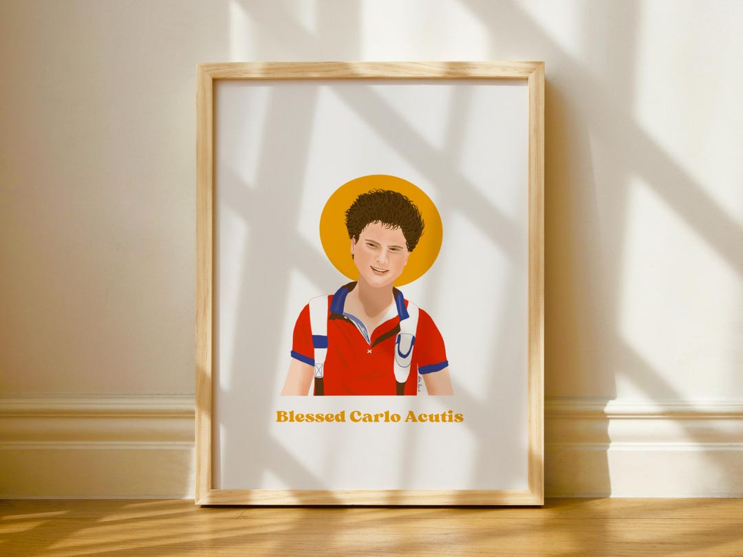 Blessed Carlo Acutis Printable Wall Art, Italian Catholic Saint Art ...