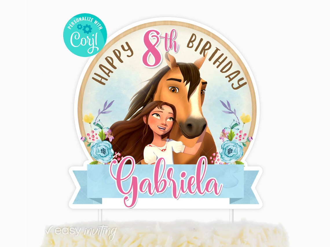 Spirit Riding Free Cake Topper Spirit cake topper Spirit | Etsy