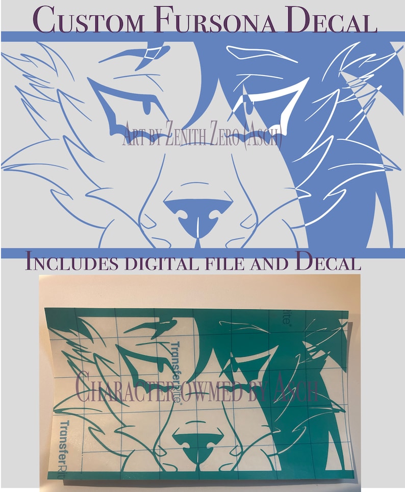 Custom Fursona Decal - Etsy