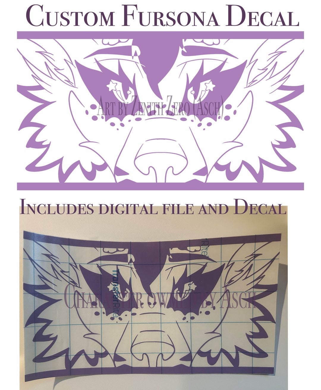 Custom Fursona Decal - Etsy