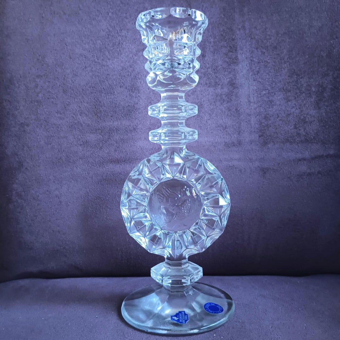 Gus Crystal (goose Crystal) Cut Glass Candlestick, Bird of Happiness ...