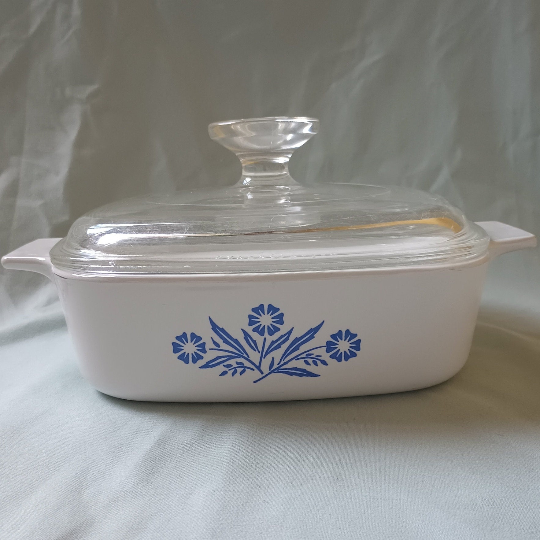 1 Quart Casserole Dish With Original Lid in Blue Cornflower Vintage ...