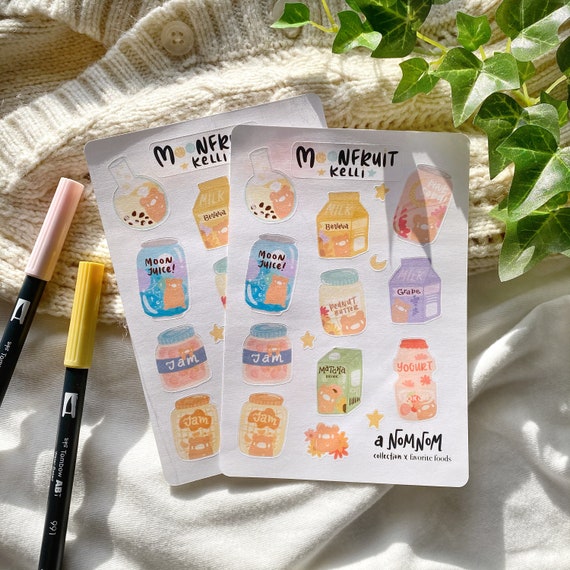 Food and Drink Sticker Sheet Journaling Stickers Planner | Etsy