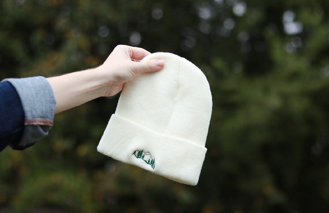 Embroidered Beanie, Embroidered Hat, Knit Beanie With Embroidery ...