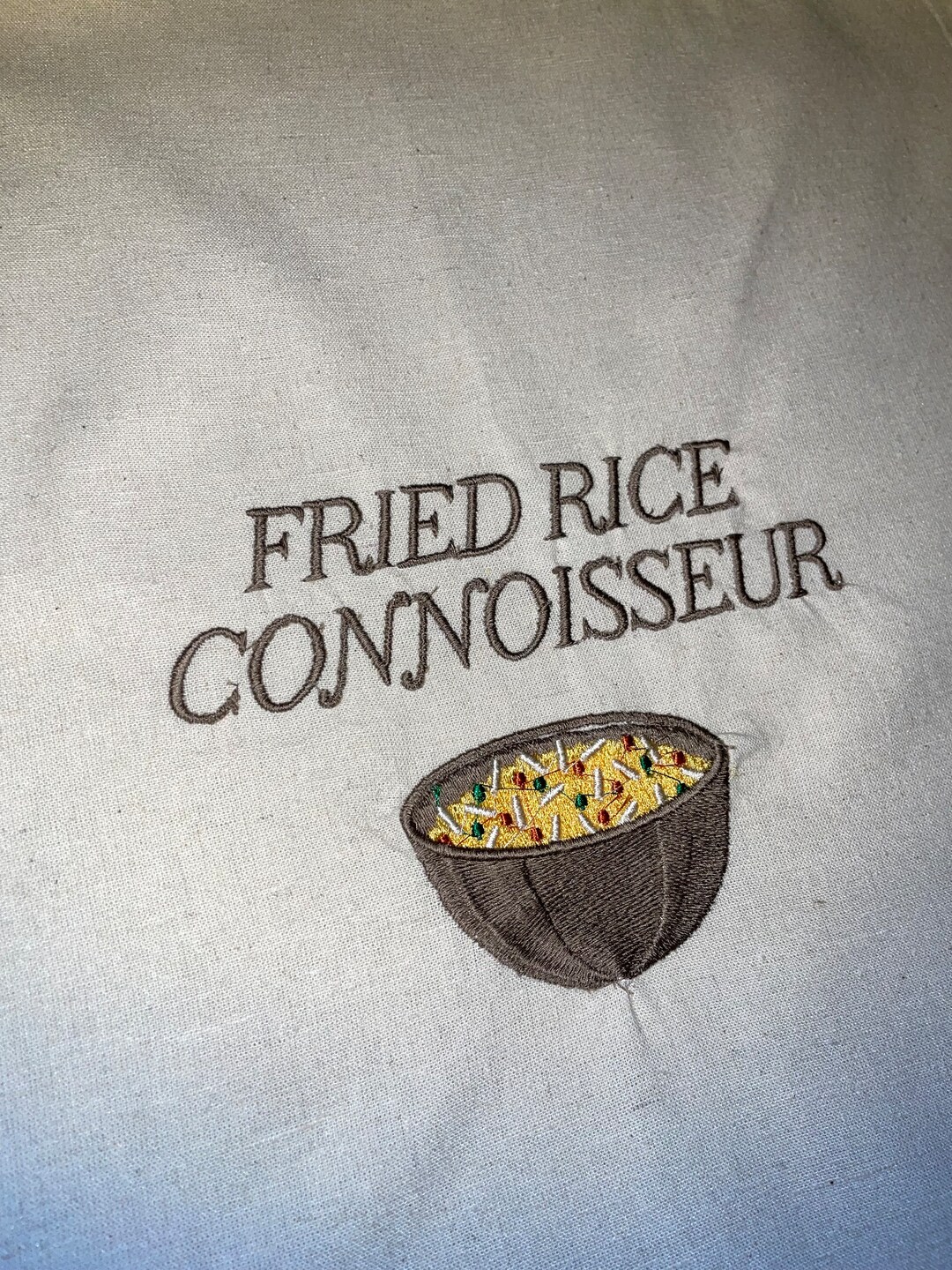 Fried Rice Embroidered Tote Bag, Funny Foodie Gift, Fried Rice Lover ...