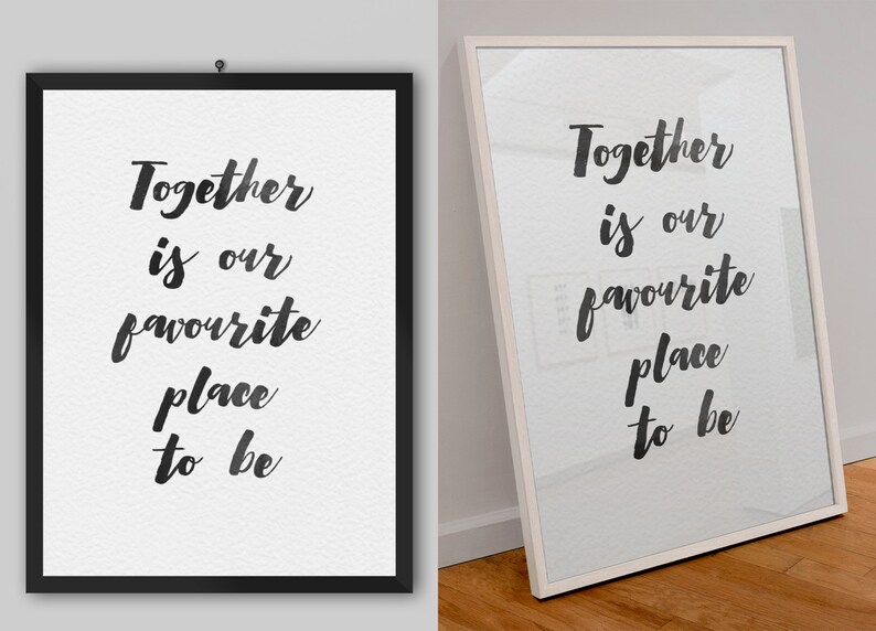 Romantic Love Quotes Watercolour Calligraphy Painting Prints | Home ...