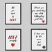 Romantic Love Quotes Watercolour Calligraphy Painting Prints | Home ...