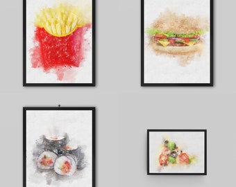 Fast Food Painting - Etsy