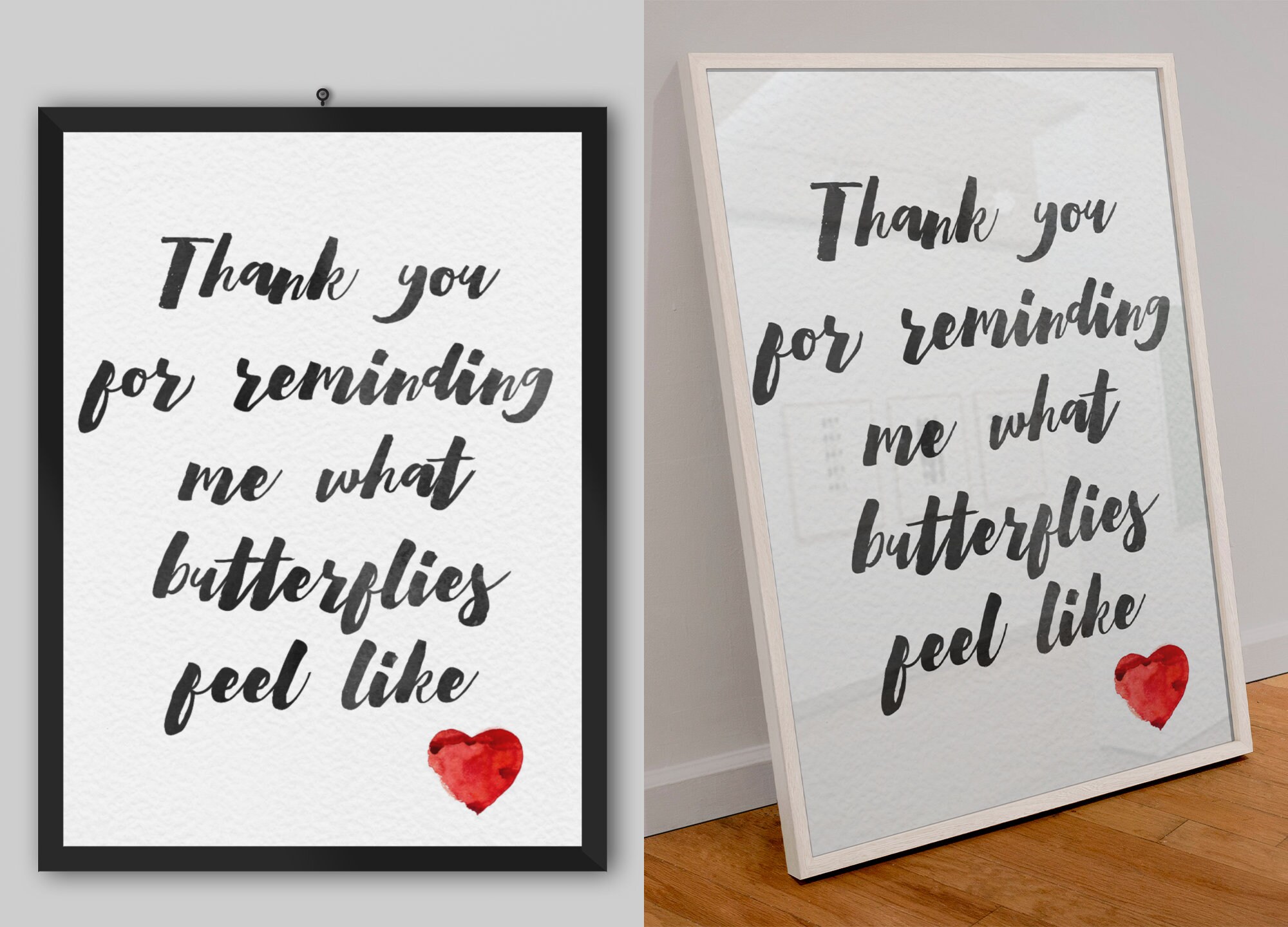 Romantic Love Quotes Watercolour Calligraphy Painting Prints | Home ...