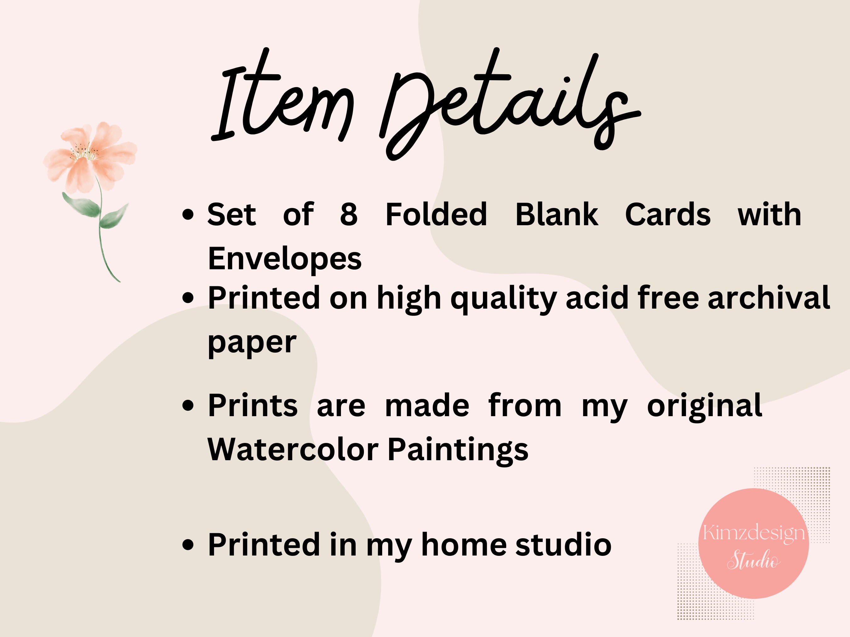 Watercolor Flowers Greeting Cards Floral Notecards Blank - Etsy