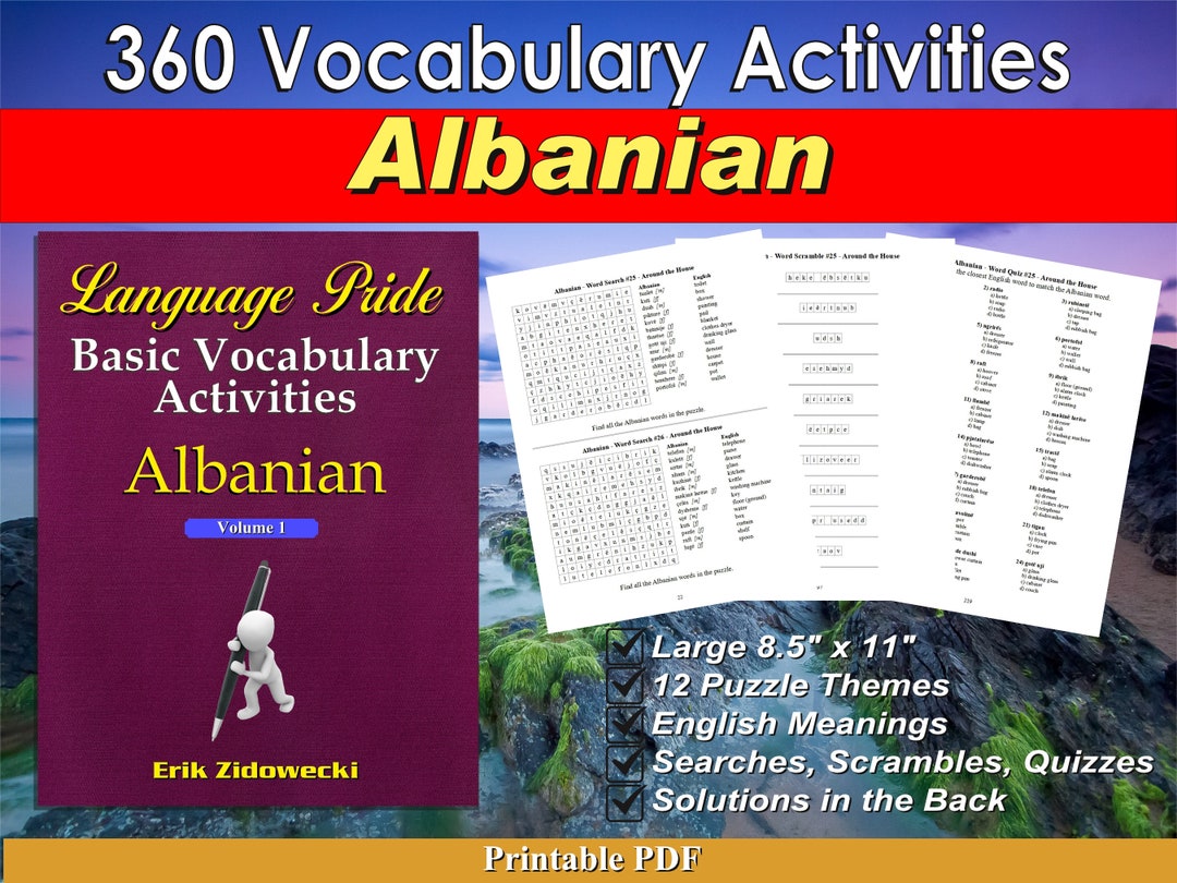 Language Pride Basic Vocabulary Activities Ebook - Albanian - Volume 1 ...