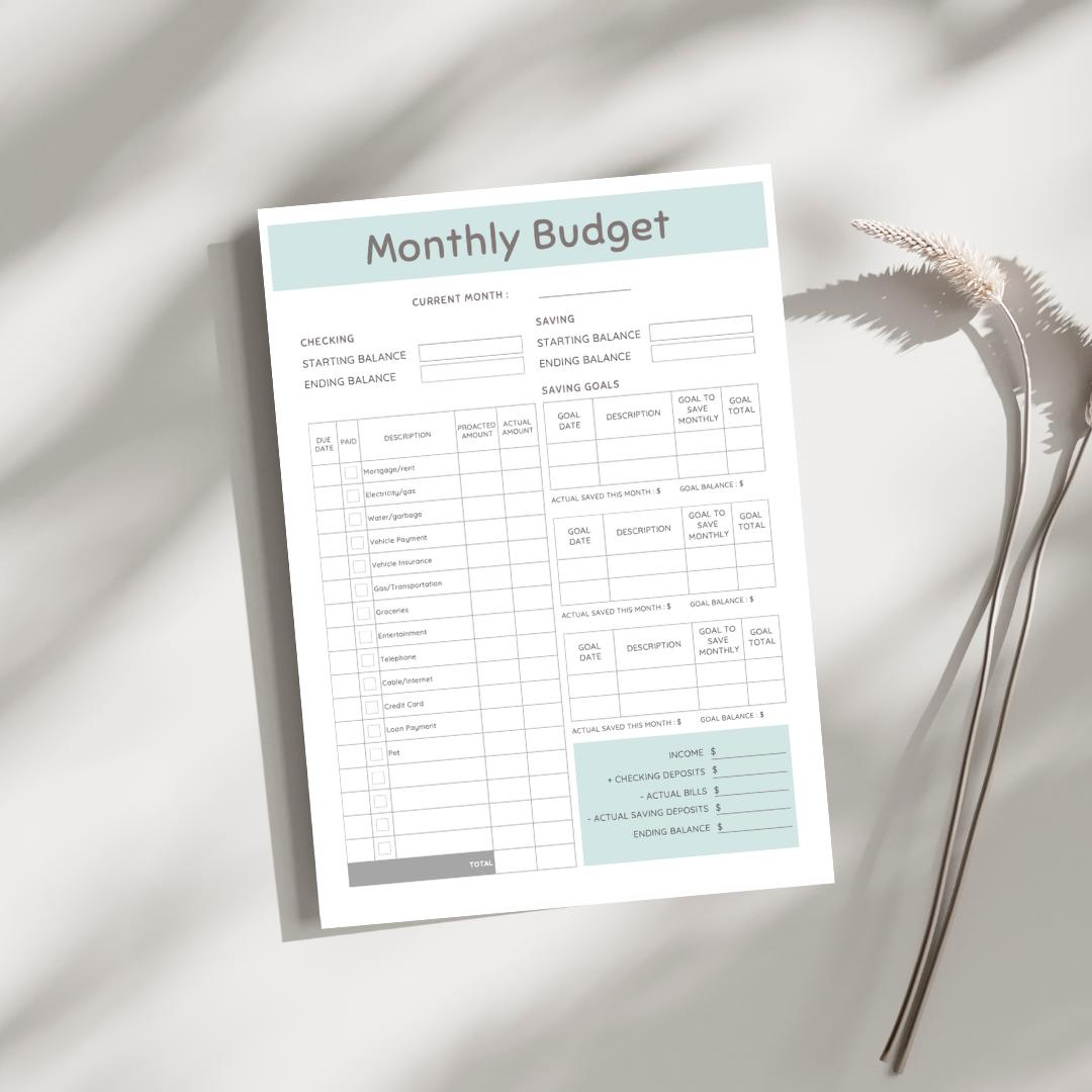 Monthly Budget Planner - Etsy