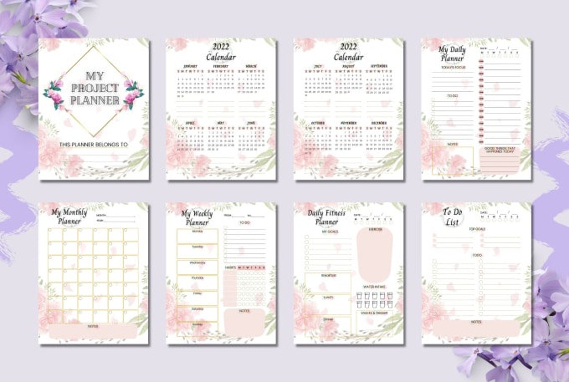 Beautiful Planner to Keep You on Track on All Your Tasks | Etsy