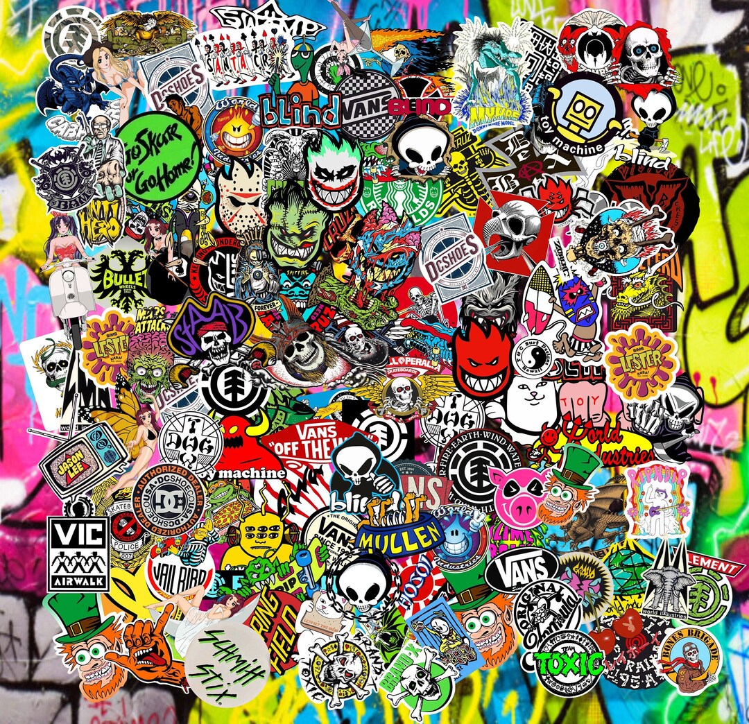 Mystery Skateboard Sticker Packs - Etsy