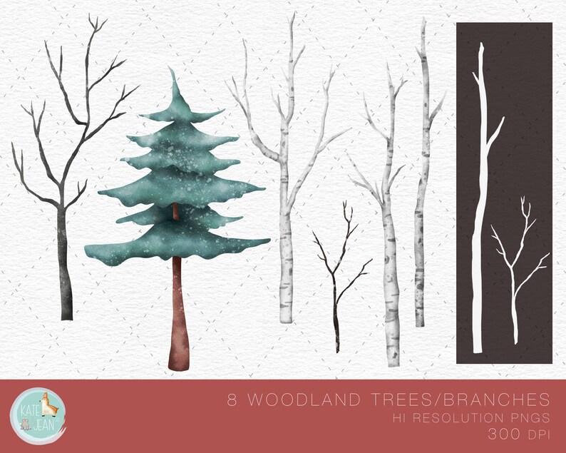 Winter Woodland Animals Clipart, Watercolor Woodland Animals, Winter ...