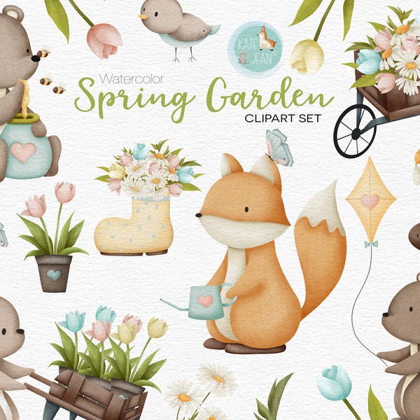 Spring Clipart - Etsy