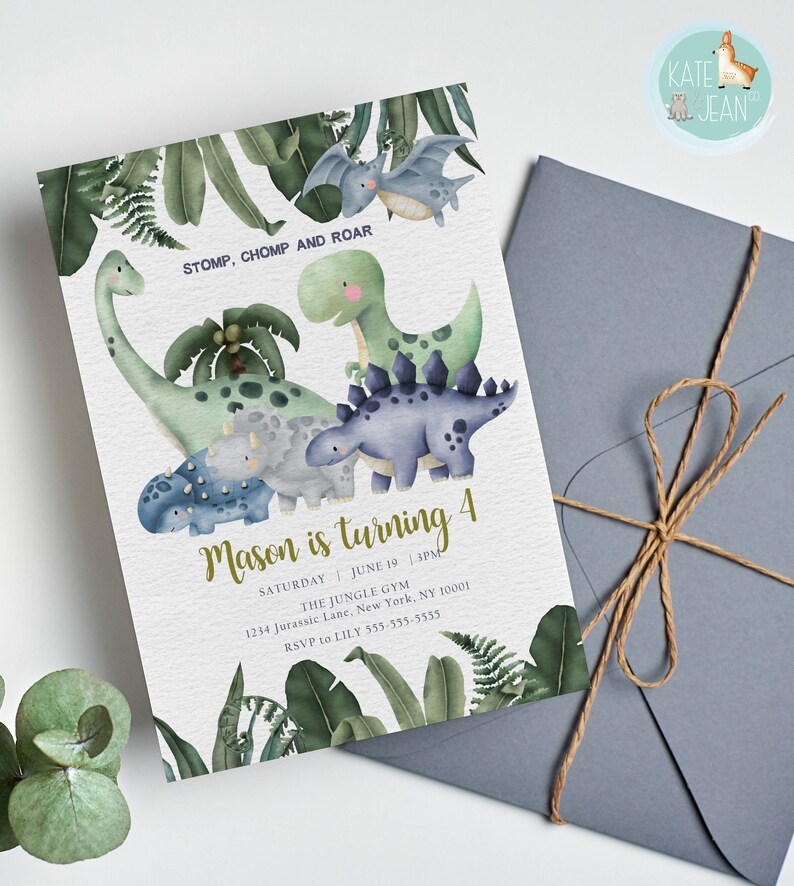 Dinosaur Watercolor Clipart Neutral Dino Clipart Cute - Etsy