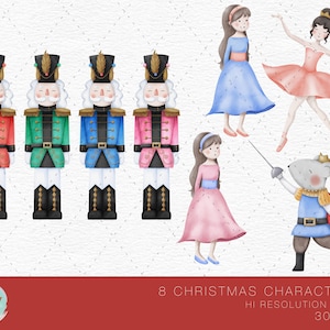 Nutcracker Watercolor Clipart, Nutcracker Christmas Pngs, Christmas ...