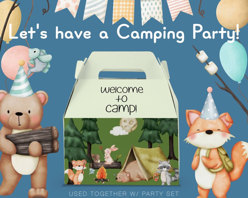 Watercolor Animals Camping Clipart Set Watercolor Clipart - Etsy