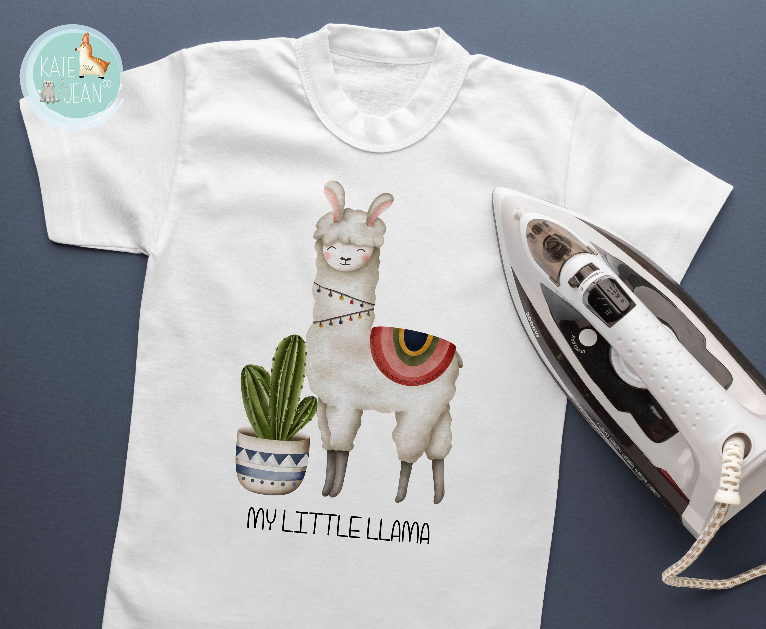 Little Llamas Watercolor Clipart Set Llama Clipart Cactus - Etsy