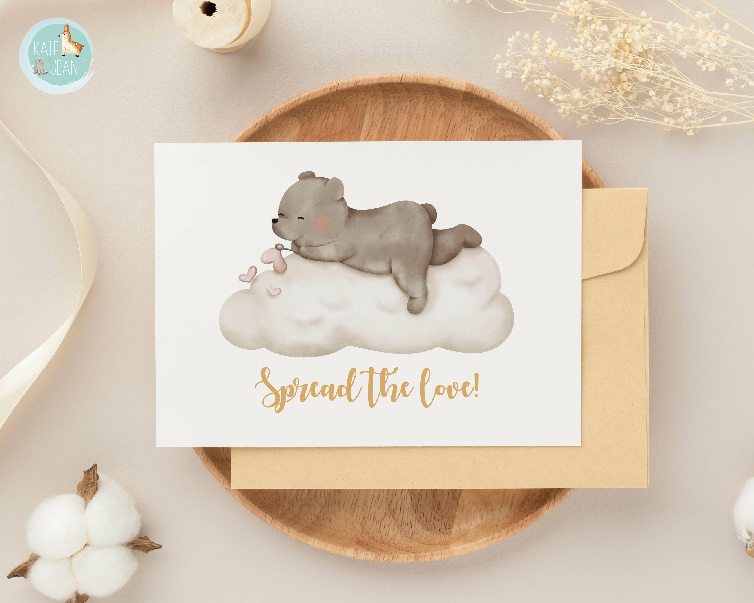 Valentine Watercolor Clipart Woodland Animals PNG Love - Etsy