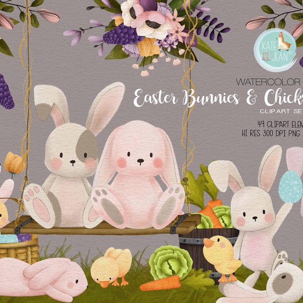 Bunny Clipart - Etsy