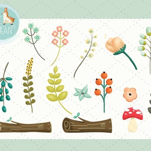 Woodland Animal Friends | Digital Clipart Set | Woodland Animals ...