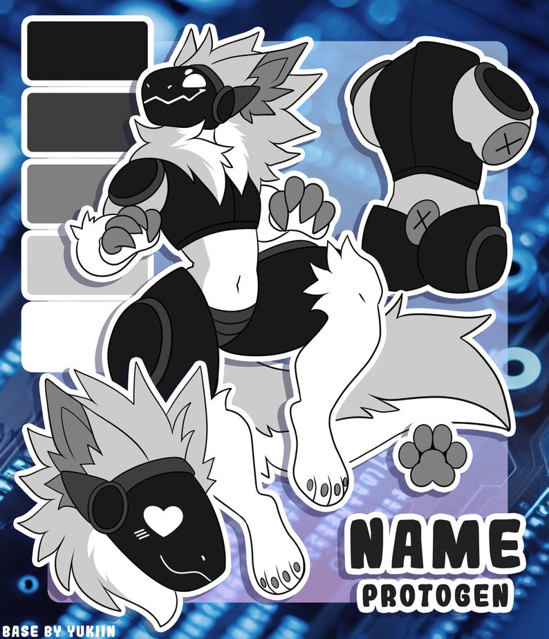 Protogen Reference Sheet Base - Instant Download - Etsy