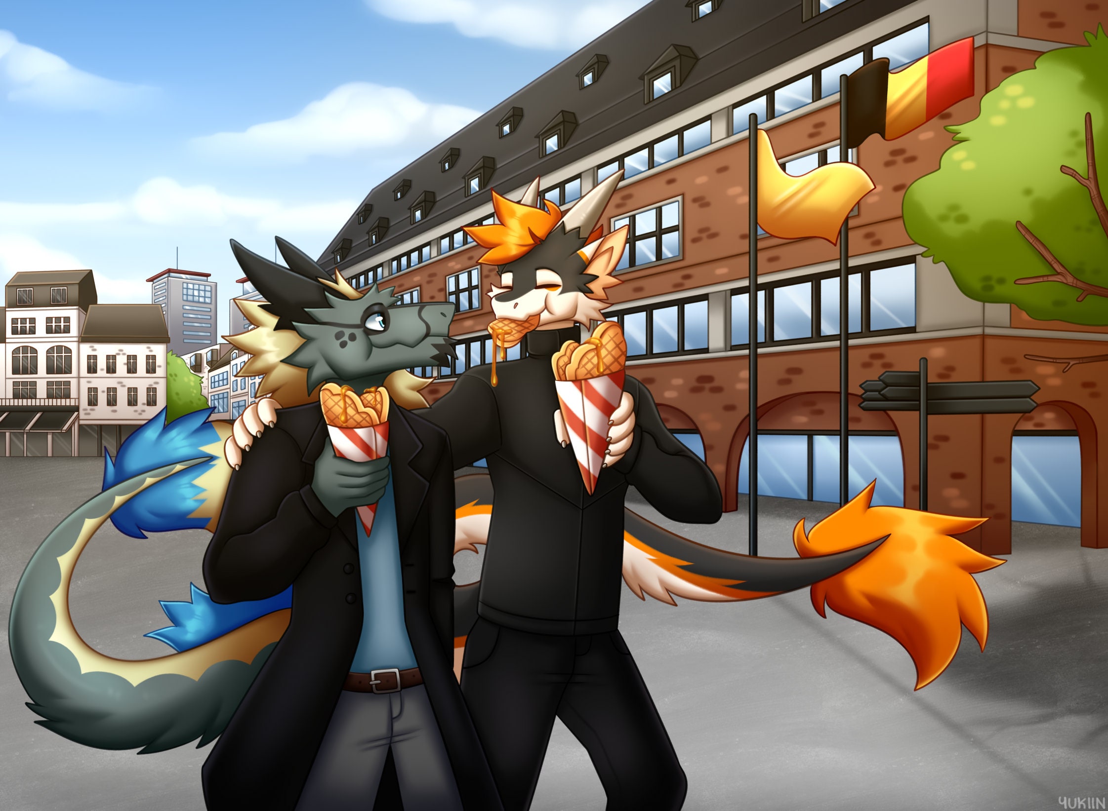 Background Commission 2 Characters - Etsy