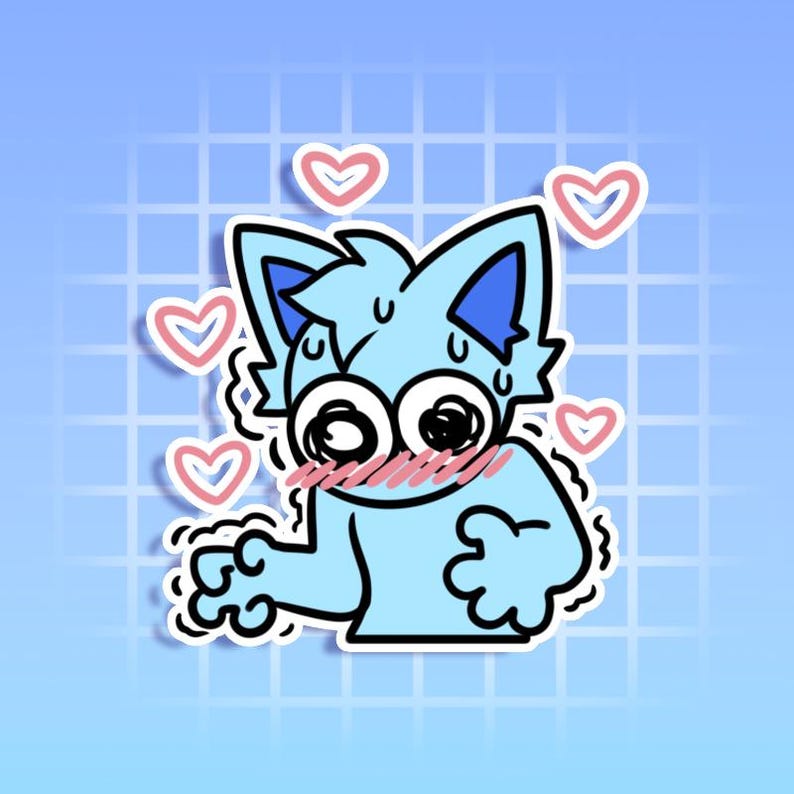 Flushed Furry Telegram Sticker - Instant Download - Etsy