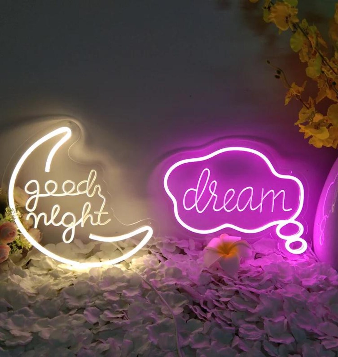 Neon Signs, Mini Neon Sign Bedroom Custom Name Quate Kids Heart Small ...