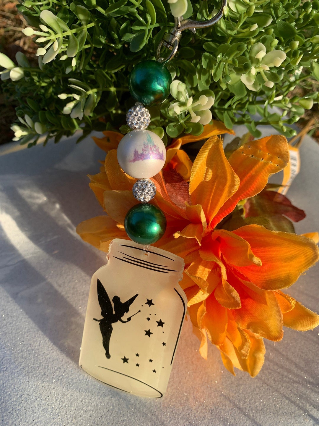 Glowing Pixiedst Tinkerbell in Mason Jar Keychain - Etsy